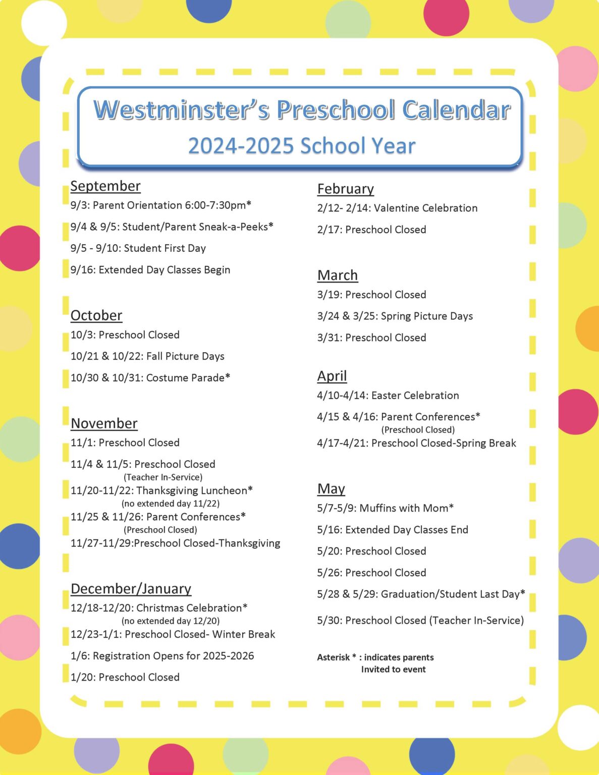 Preschool - Westminster Presbyterian Church